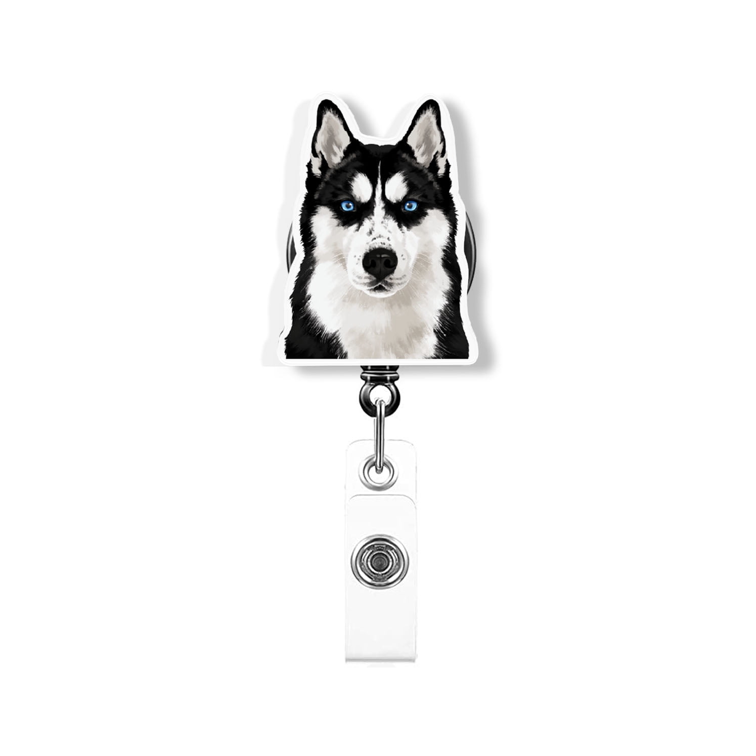 WIRESTER Acrylic Reel ID Holder Belt Clip Badge Retractable with ...