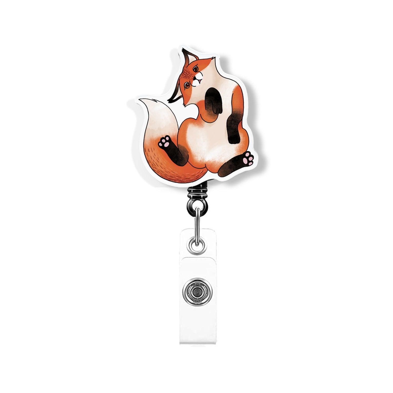 WIRESTER Acrylic Reel ID Holder Belt Clip Badge Retractable with ...
