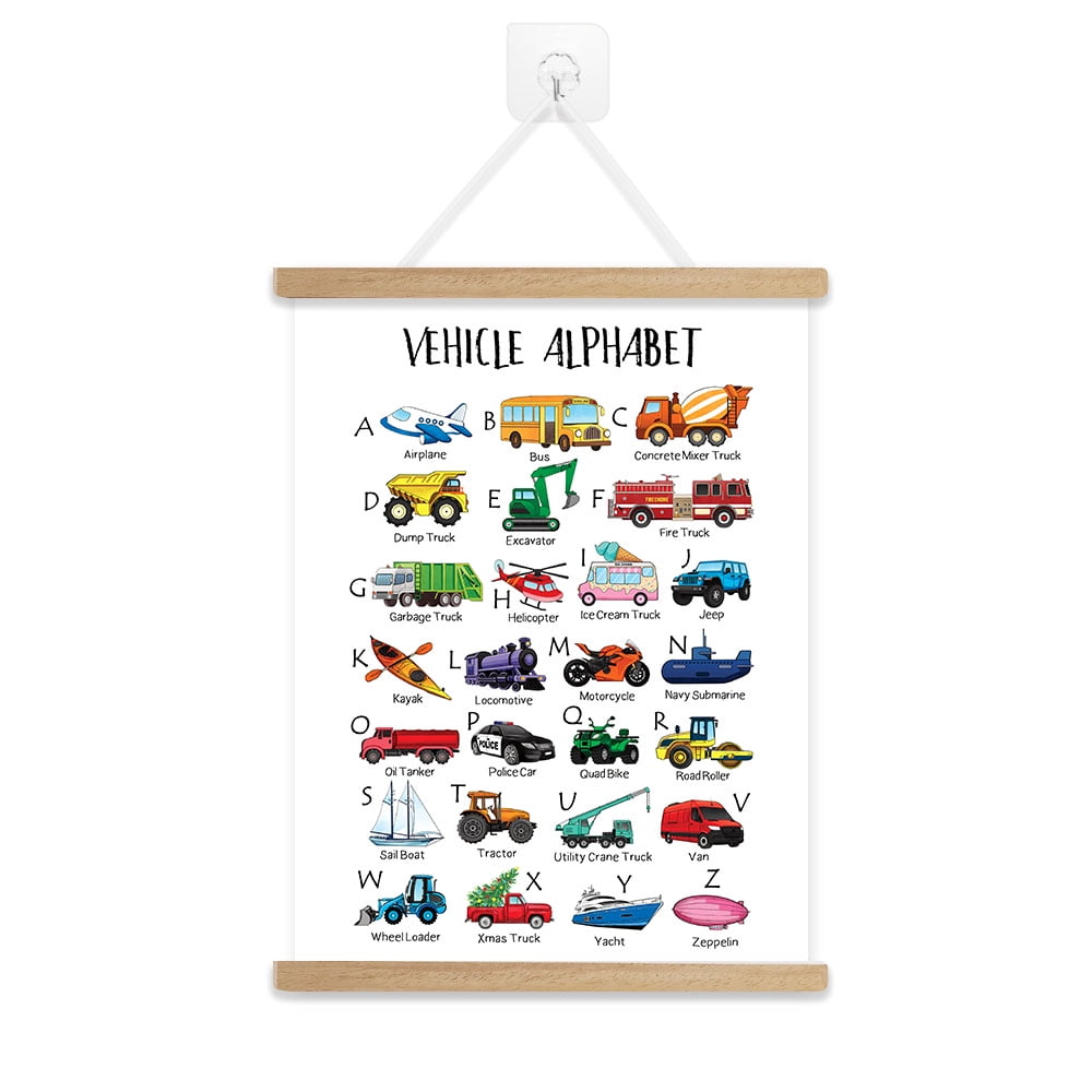 WIRESTER Alphabet Educational Poster Hanger Frame Alphabet Wall Art for ...