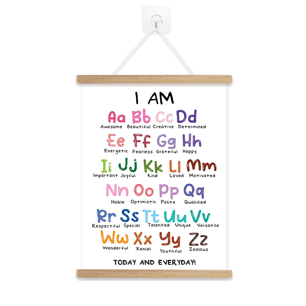 WIRESTER Alphabet Educational Poster Hanger Frame Alphabet Wall Art for ...