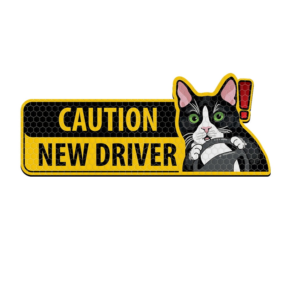 WIRESTER Caution New Driver Removable and Reusable Car Magnet Sticker ...