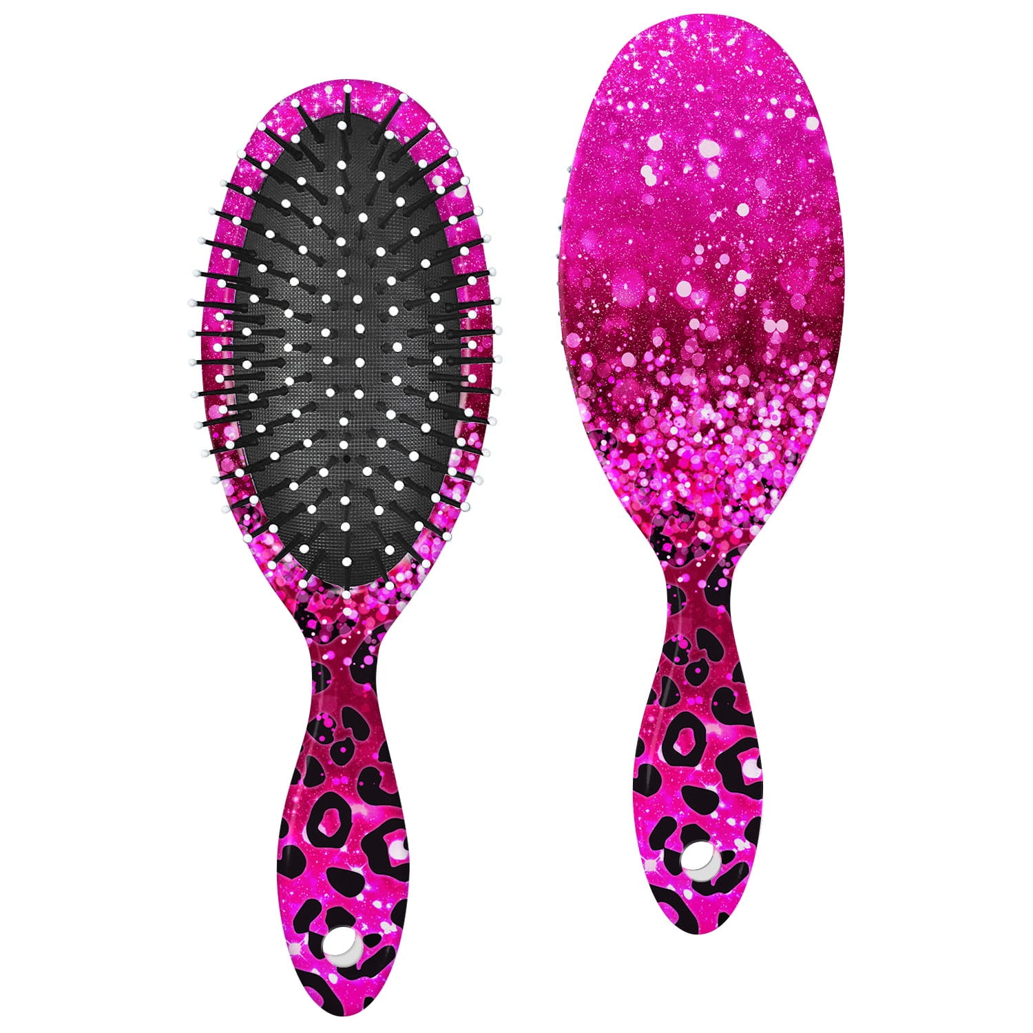WIRESTER Oval Shaped Hair Brush With Long Soft Nylon Bristles for Curly ...