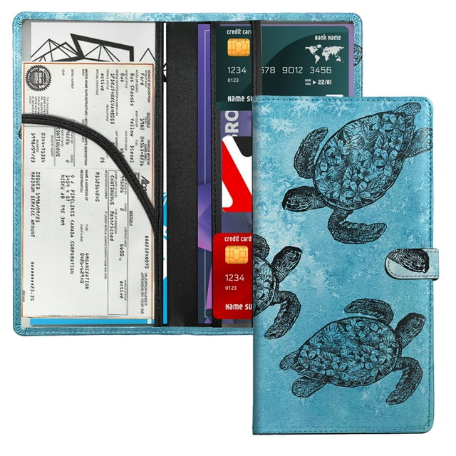 WIRESTER PU Leather Car Registration and Insurance Holder, Car Document ...