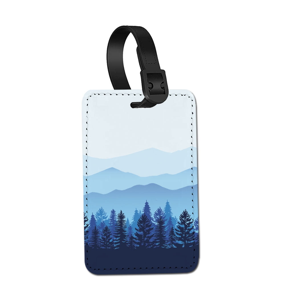 WIRESTER Rectangle PU Leather Luggage Tags for Travel Suitcase Baggage ...