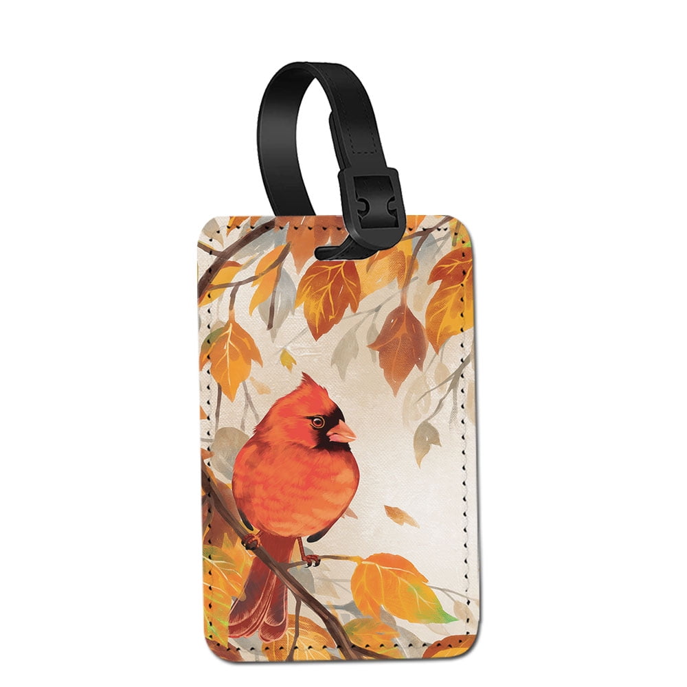 WIRESTER Rectangle PU Leather Luggage Tags for Travel Suitcase Baggage ...