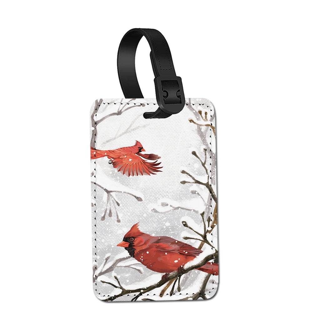 WIRESTER Rectangle PU Leather Luggage Tags for Travel Suitcase Baggage ...