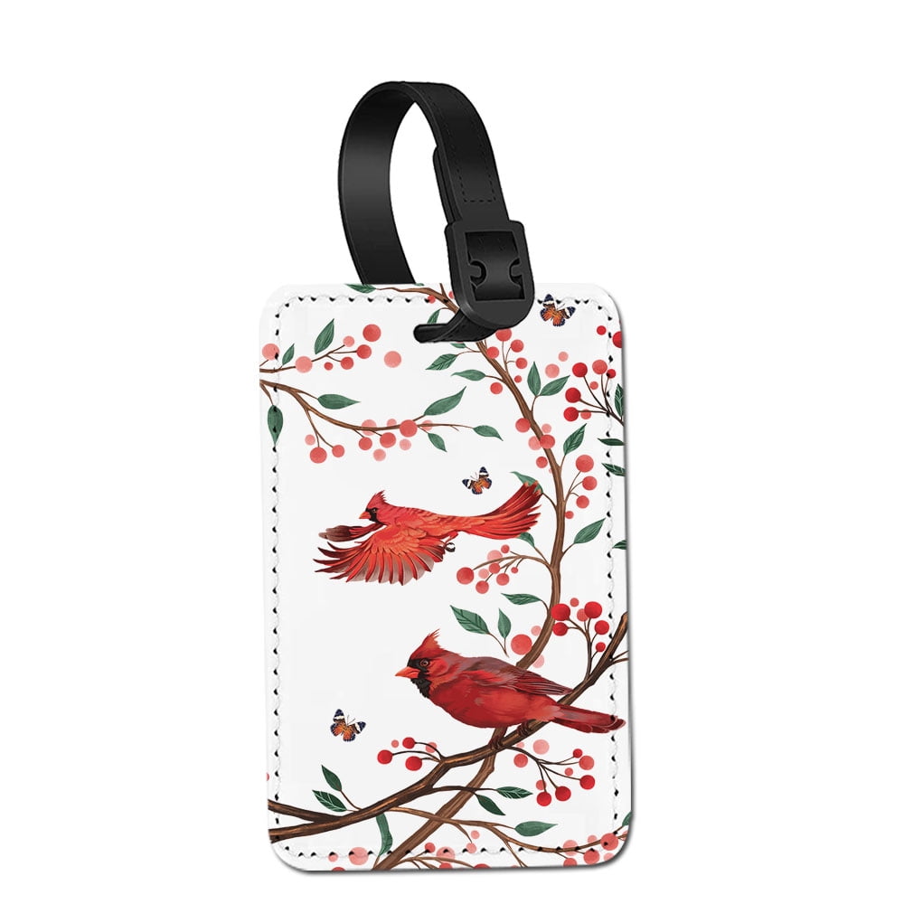 WIRESTER Rectangle PU Leather Luggage Tags for Travel Suitcase Baggage ...