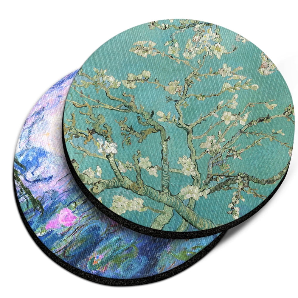 WIRESTER Round Neoprene Car Coaster for Drinks, Set of 2pcs, Almond ...