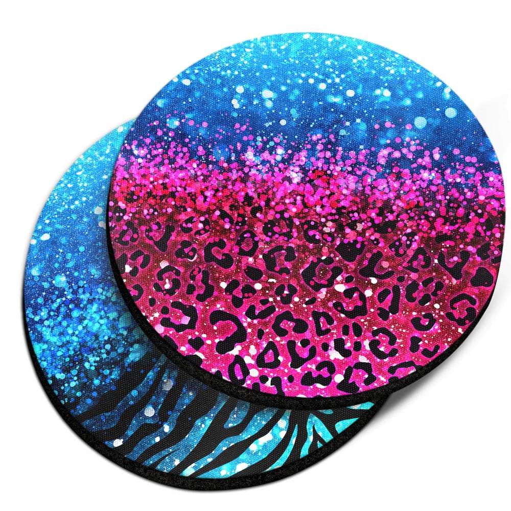 WIRESTER Round Neoprene Car Coaster for Drinks, Set of 2pcs, Blue ...