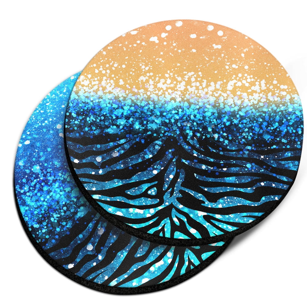 WIRESTER Round Neoprene Car Coaster for Drinks, Set of 2pcs, Orange ...