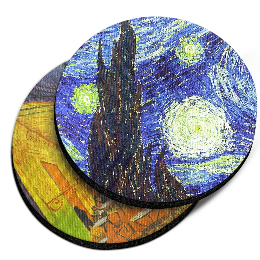 WIRESTER Round Neoprene Car Coaster for Drinks, Set of 2pcs, The Starry ...