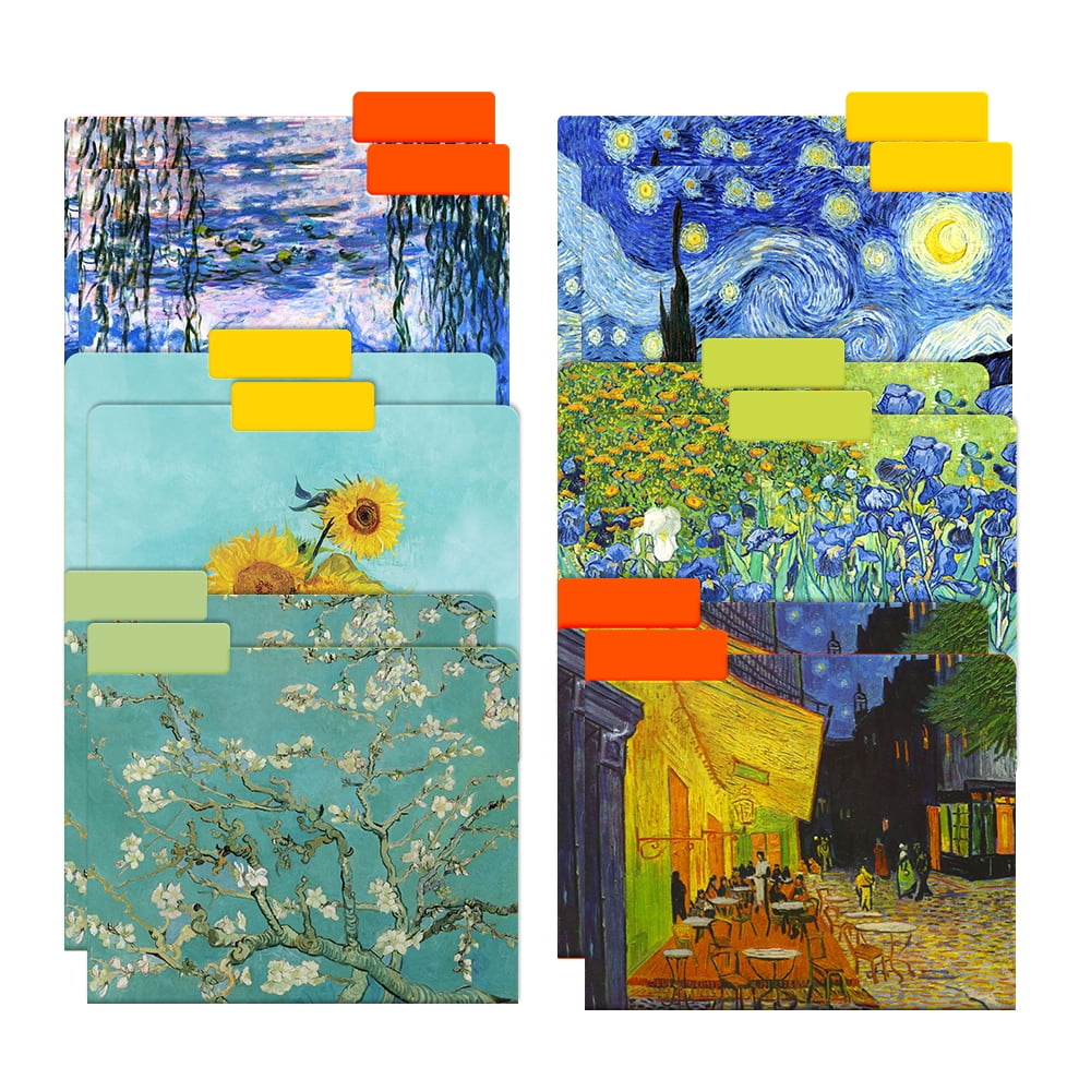 WIRESTER Set 12pcs Decorative File Folders with 1/3 Cut Tab, Pretty ...