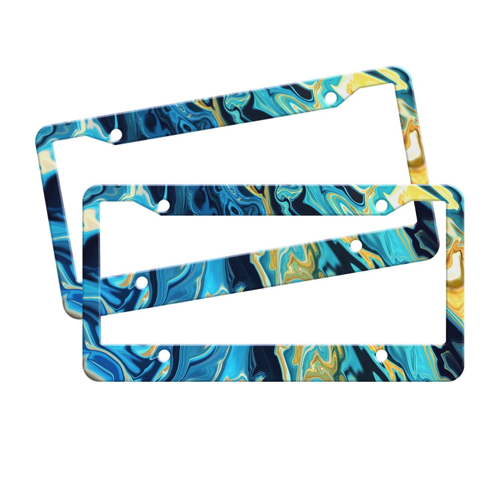 WIRESTER Set 2pcs 6" x 12" Auto Drive License Plate Frame Cover - Blue ...