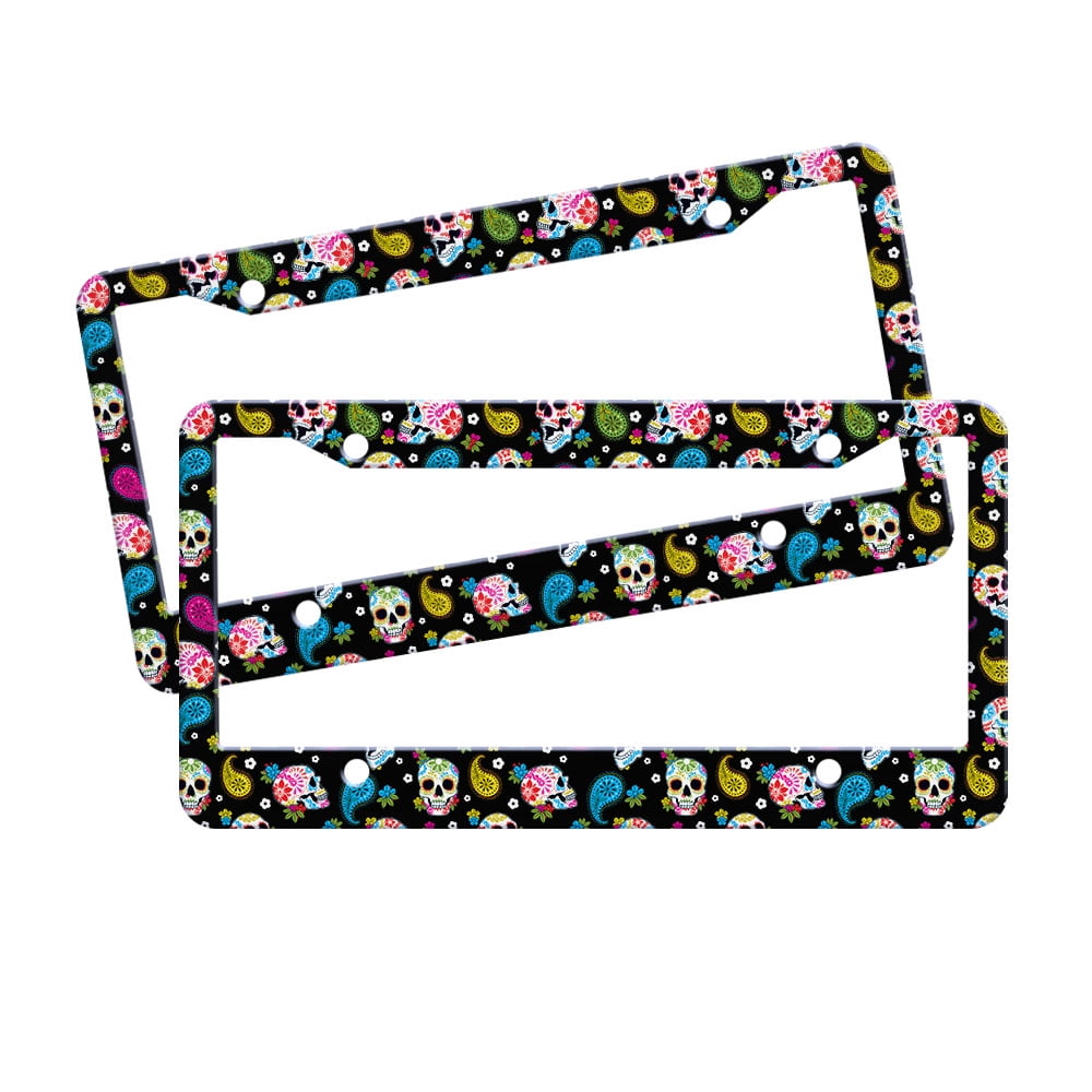WIRESTER Set 2pcs 6" x 12" Auto Drive License Plate Frame Cover ...