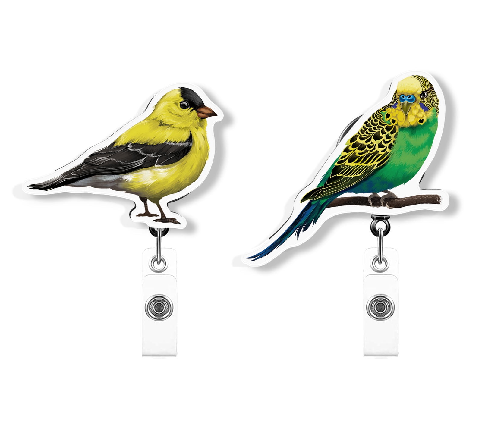 WIRESTER Set 2pcs Design Acrylic Key Card Holder Belt Clip Reel Id ...