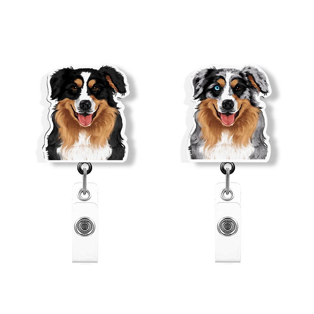 WIRESTER Set 2pcs Design Acrylic Key Card Holder Belt Clip Reel Id ...