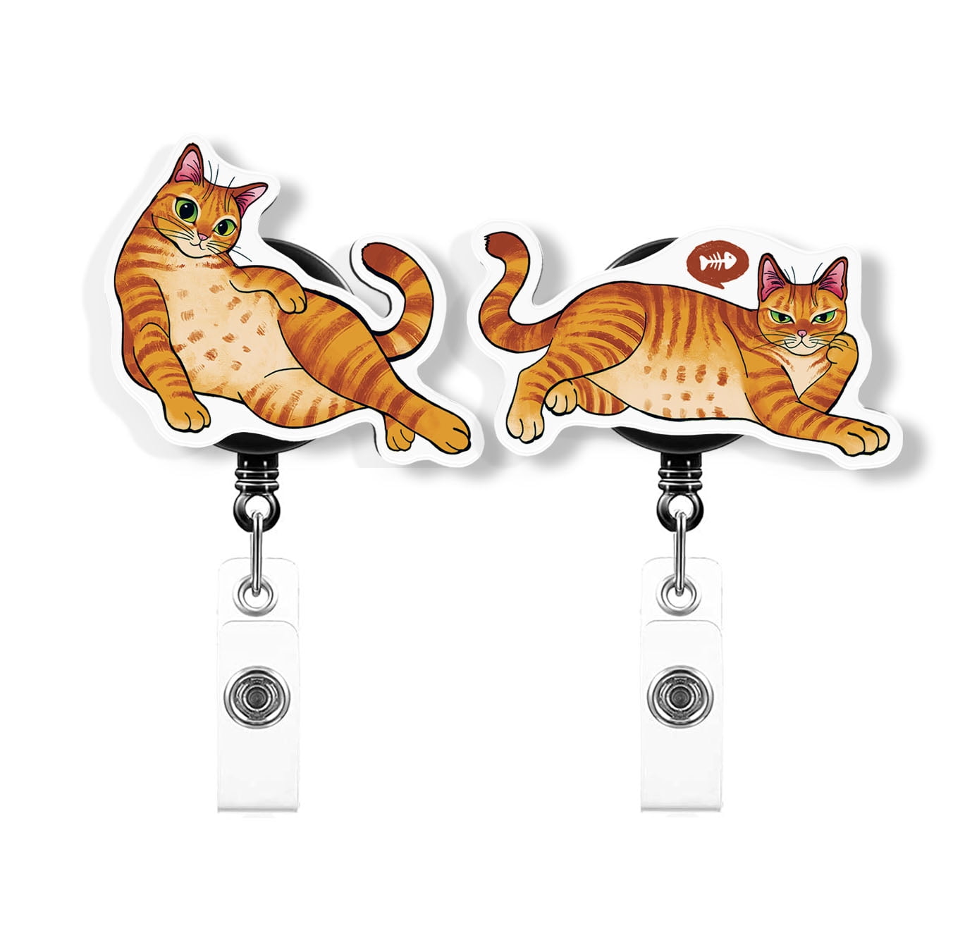 WIRESTER Set 2pcs Design Acrylic Key Card Holder Belt Clip Reel Id ...