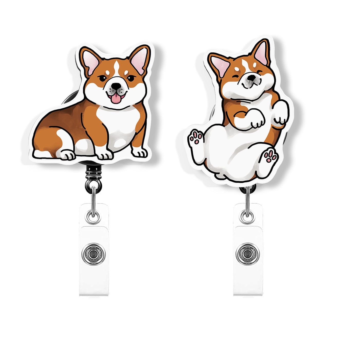 WIRESTER Set 2pcs Design Acrylic Key Card Holder Belt Clip Reel Id ...