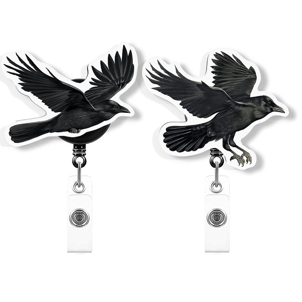 WIRESTER Set 2pcs Design Acrylic Key Card Holder Belt Clip Reel Id ...