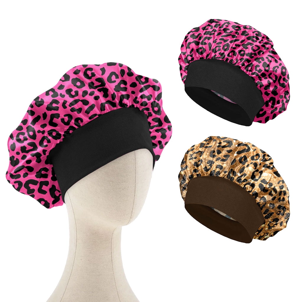 WIRESTER Set 2pcs Satin Bonnet Hair Bonnet for Sleeping Silk Bonnets ...