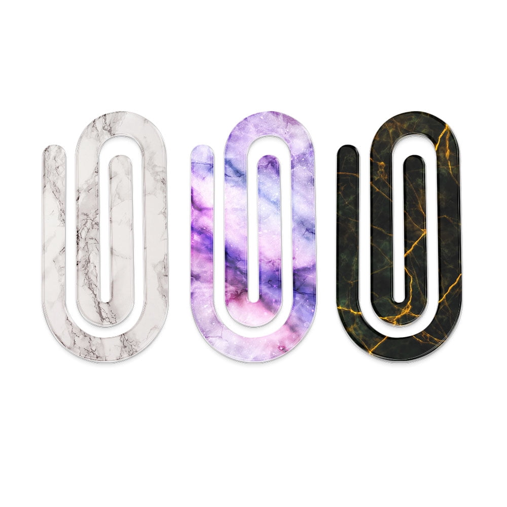 WIRESTER Set of 3 Jumbo Acrylic Paper Clips – Cream, Purple Fuchsia ...