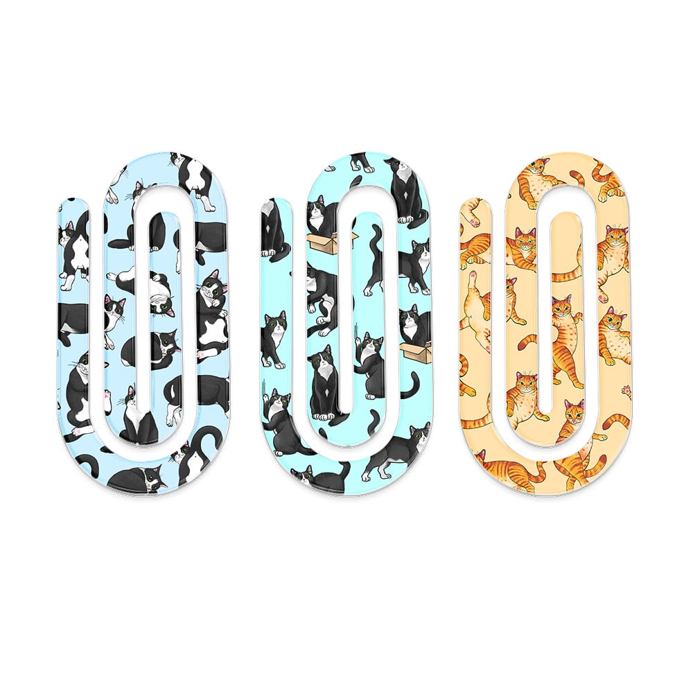 WIRESTER Set of 3 Jumbo Acrylic Teacher Paper Clips, Paperclip ...