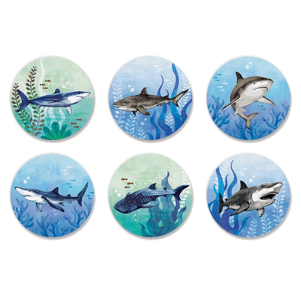 WIRESTER Set 6pcs 1.5 inches Round Acrylic Fridge Refrigerator Magnet ...