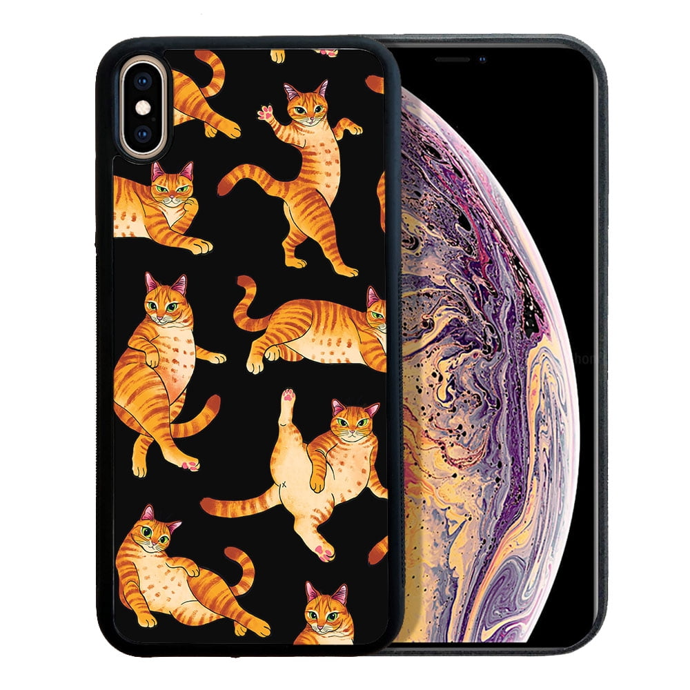 WIRESTER Shockproof Soft Rubber Cover Case for Apple iPhone X, Orange ...
