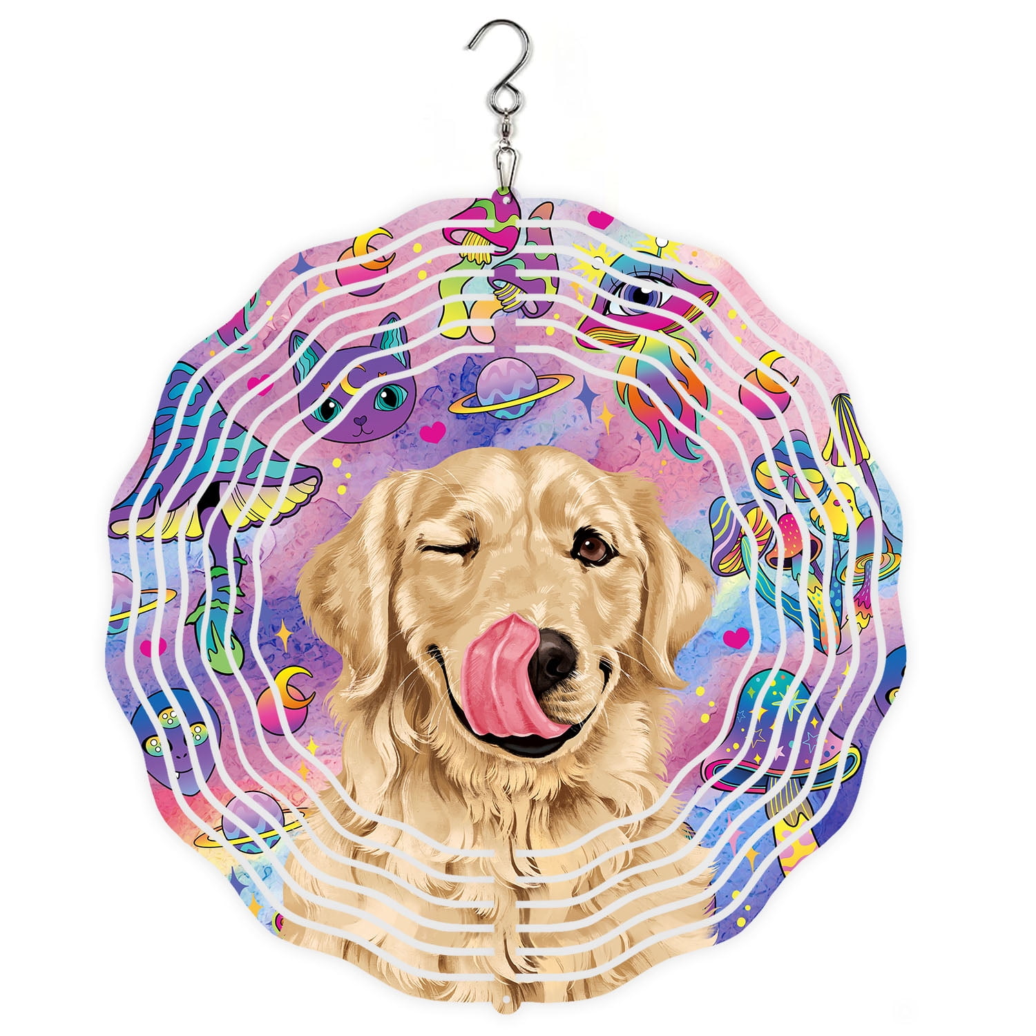 WIRESTER Wind Spinners Outdoor Hanging Décor 8" for Yard and Garden ...