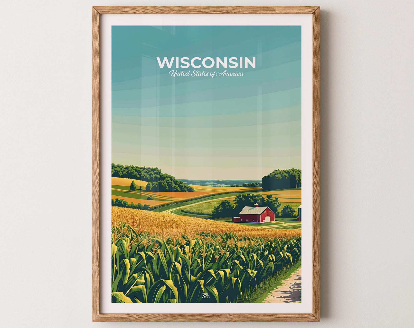 WISCONSIN Poster, Wisconsin Travel Poster, Wisconsin Art Print ...