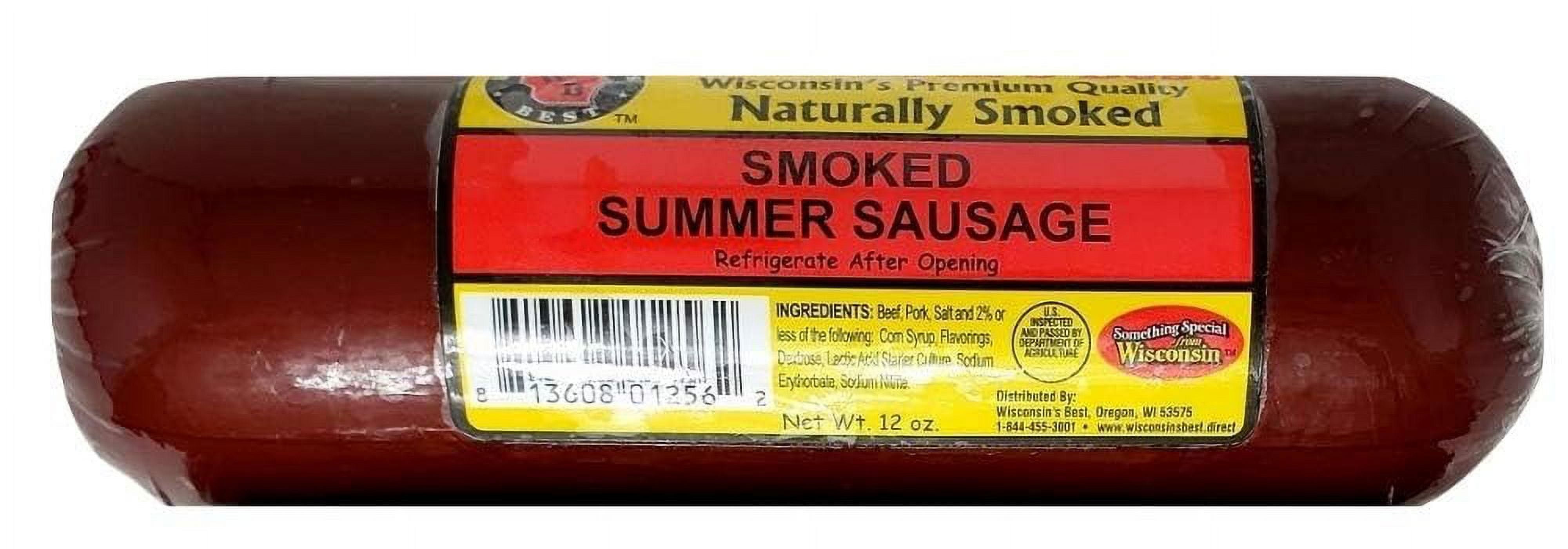 WISCONSIN'S BEST - Naturally Smoked Summer Sausage, Original Flavor, 1 ...