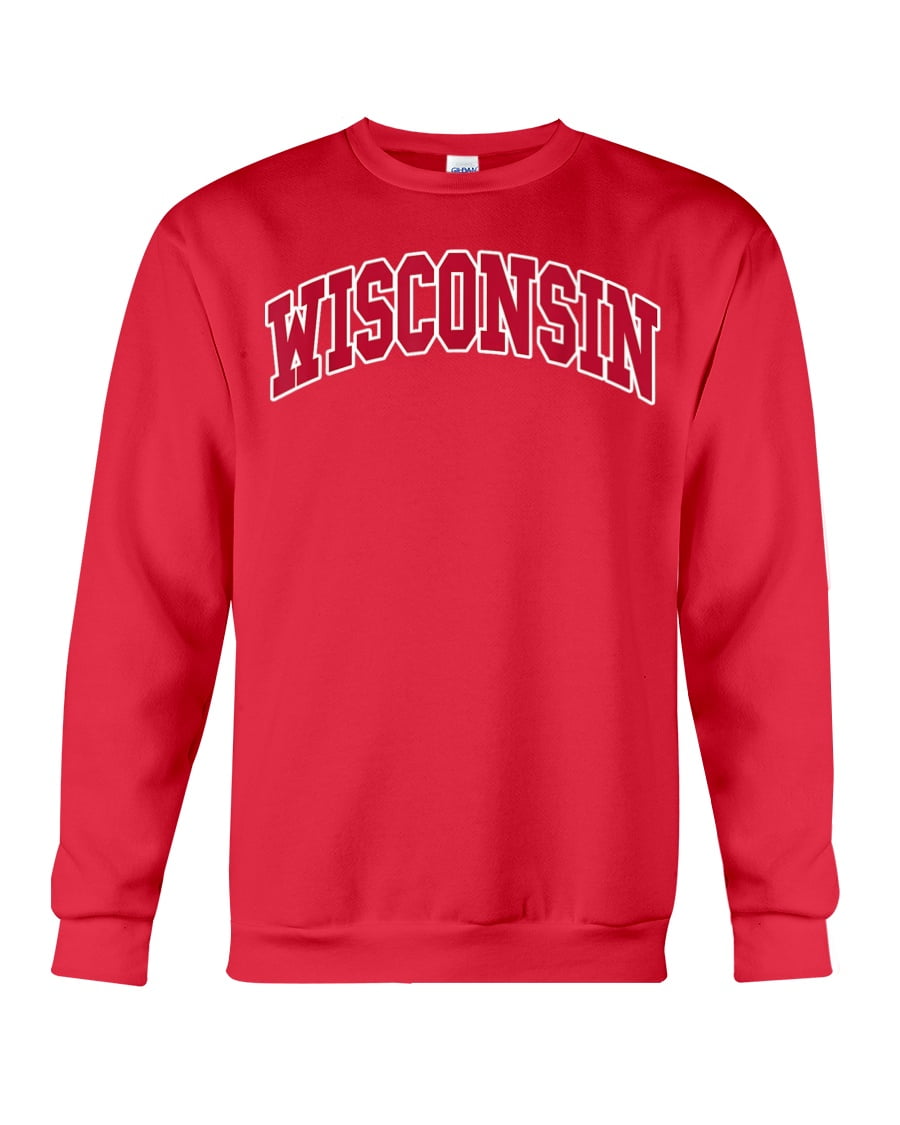 WISCONSIN Throwback Classic Crewneck Sweatshirt - Walmart.com