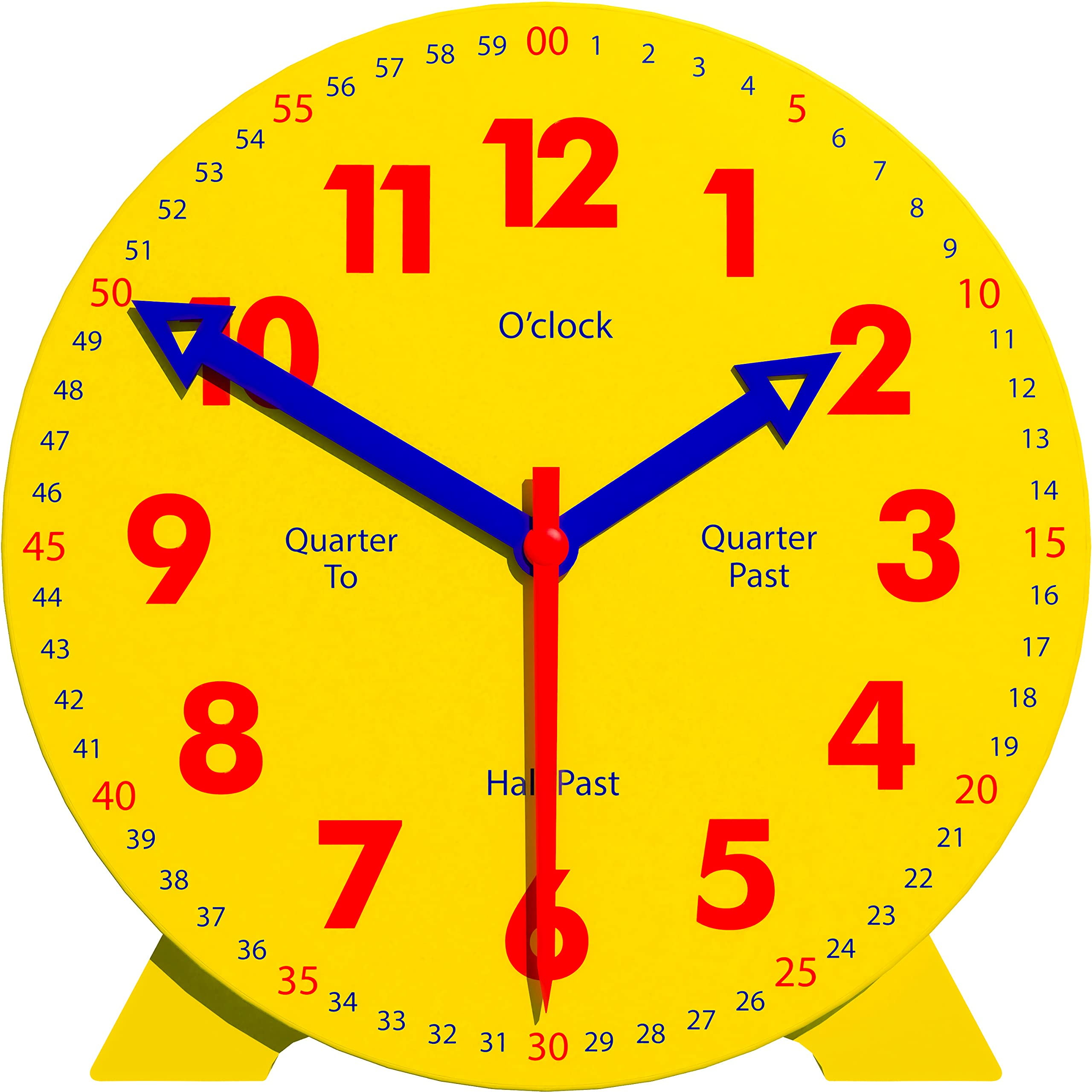 WISE HEDGEHOG Kids Telling OIF8 Time Practice Learning Clock, Teaching Handheld Analog Clock ...