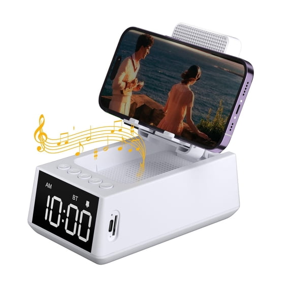 WISE TIGER Bluetooth Wireless Speaker with Cell Phone Stand Loud Alarm ...