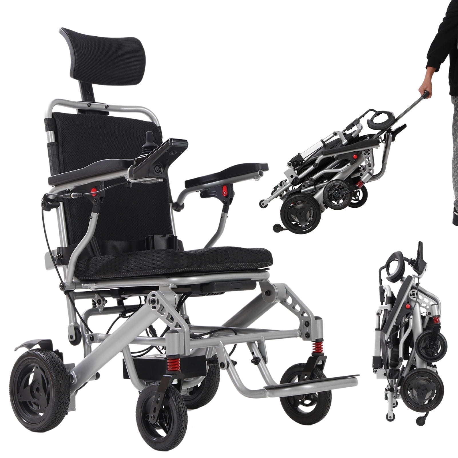 Mujocooker Electric Wheelchairs for Adults, Lightweight Reclining ...