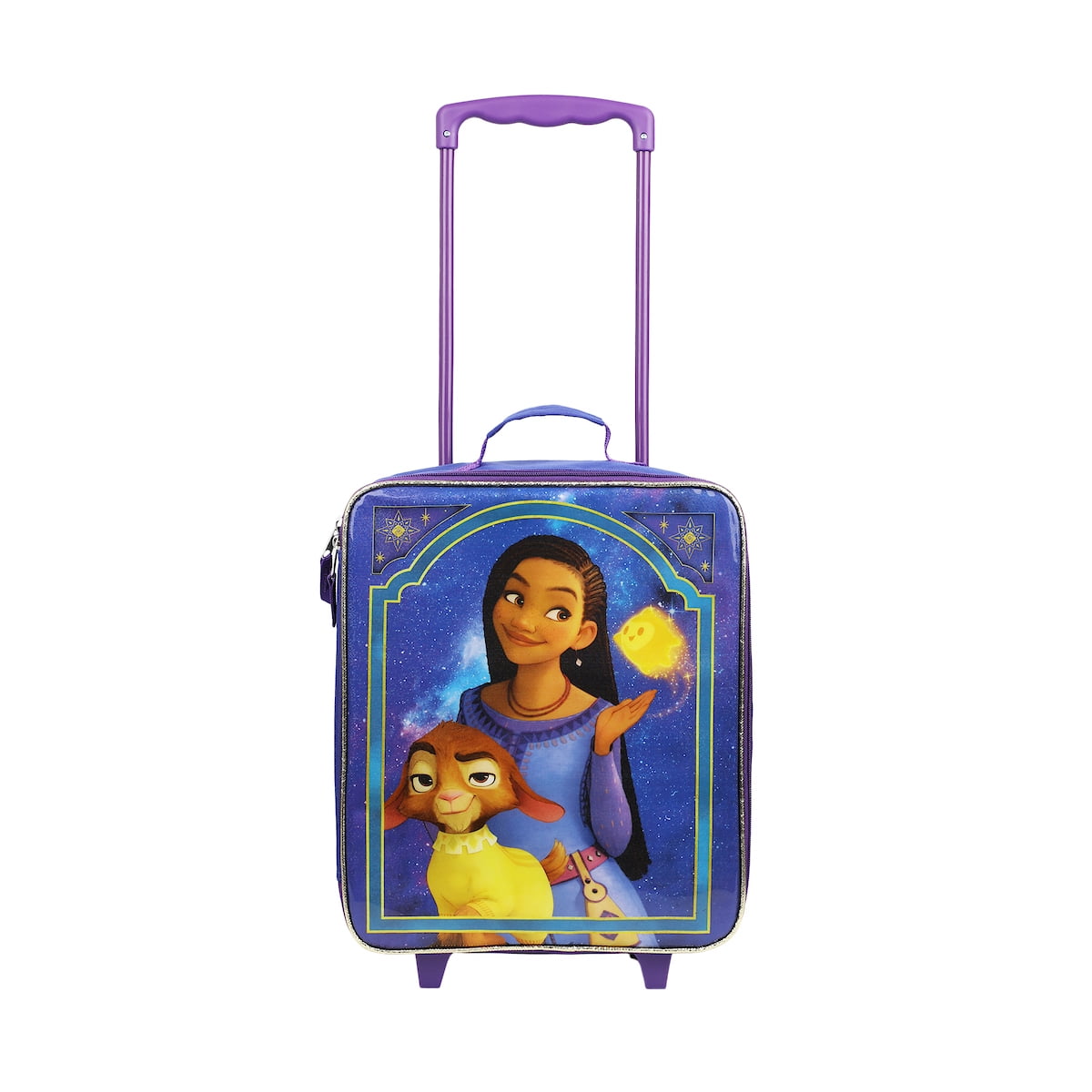 WISH 14 Gold Lame Crossbody Youth Two Wheel Luggage - Walmart.com