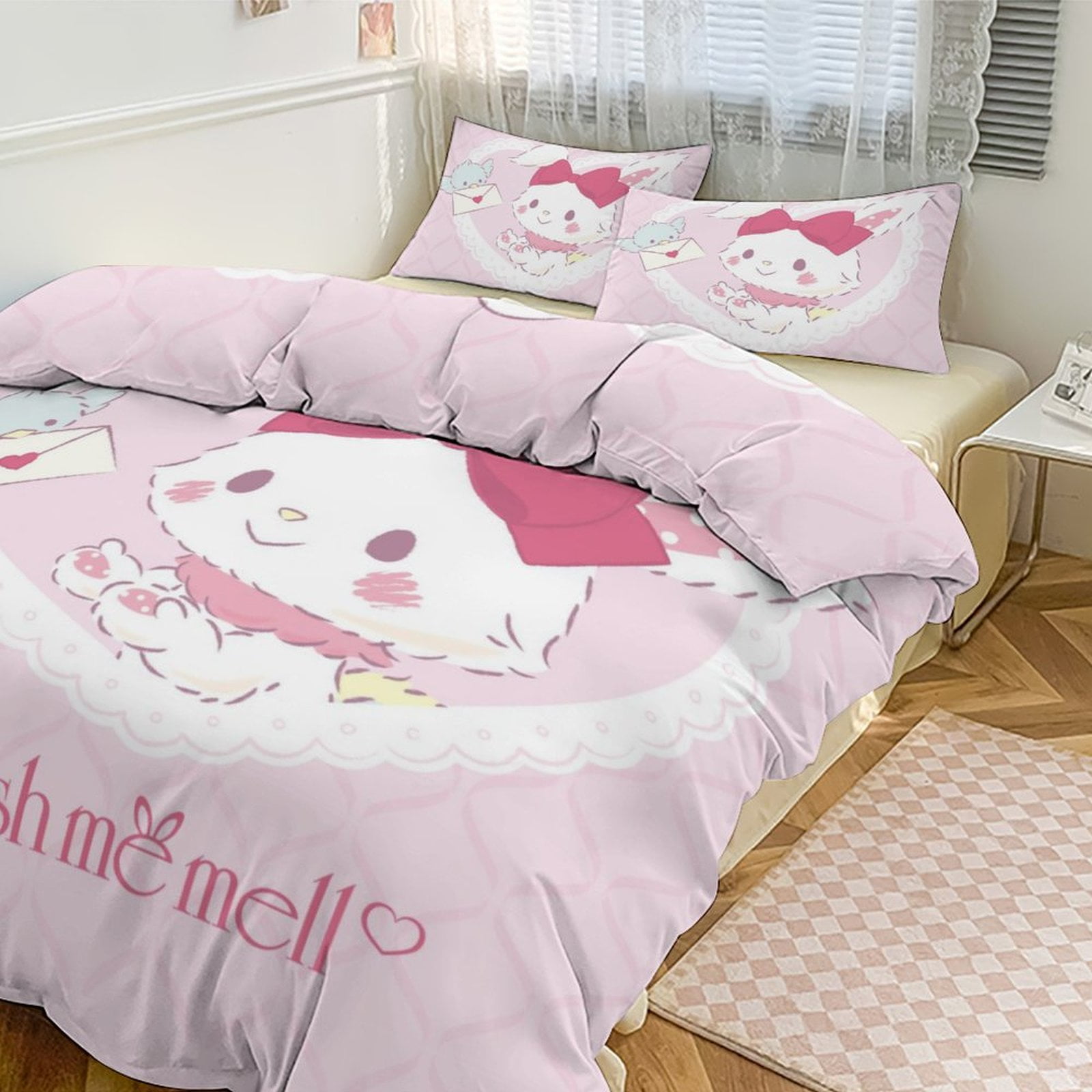 WISH ME MELL Bedding Set Anime Three-piece for Boys Girls Teens King ...