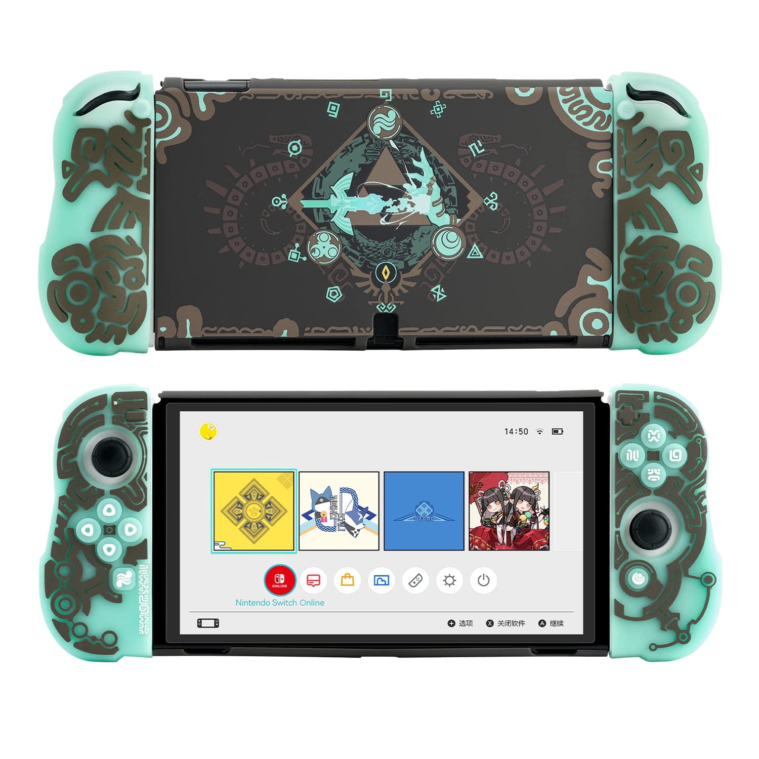 WISHAVEN Protective Case Compatible with Nintendo Switch OLED, Luminous ...