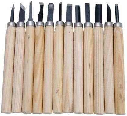 WISHBONE 12 Pcs Wood Carving Hand Chisel Tool Kit SetWood Working ...