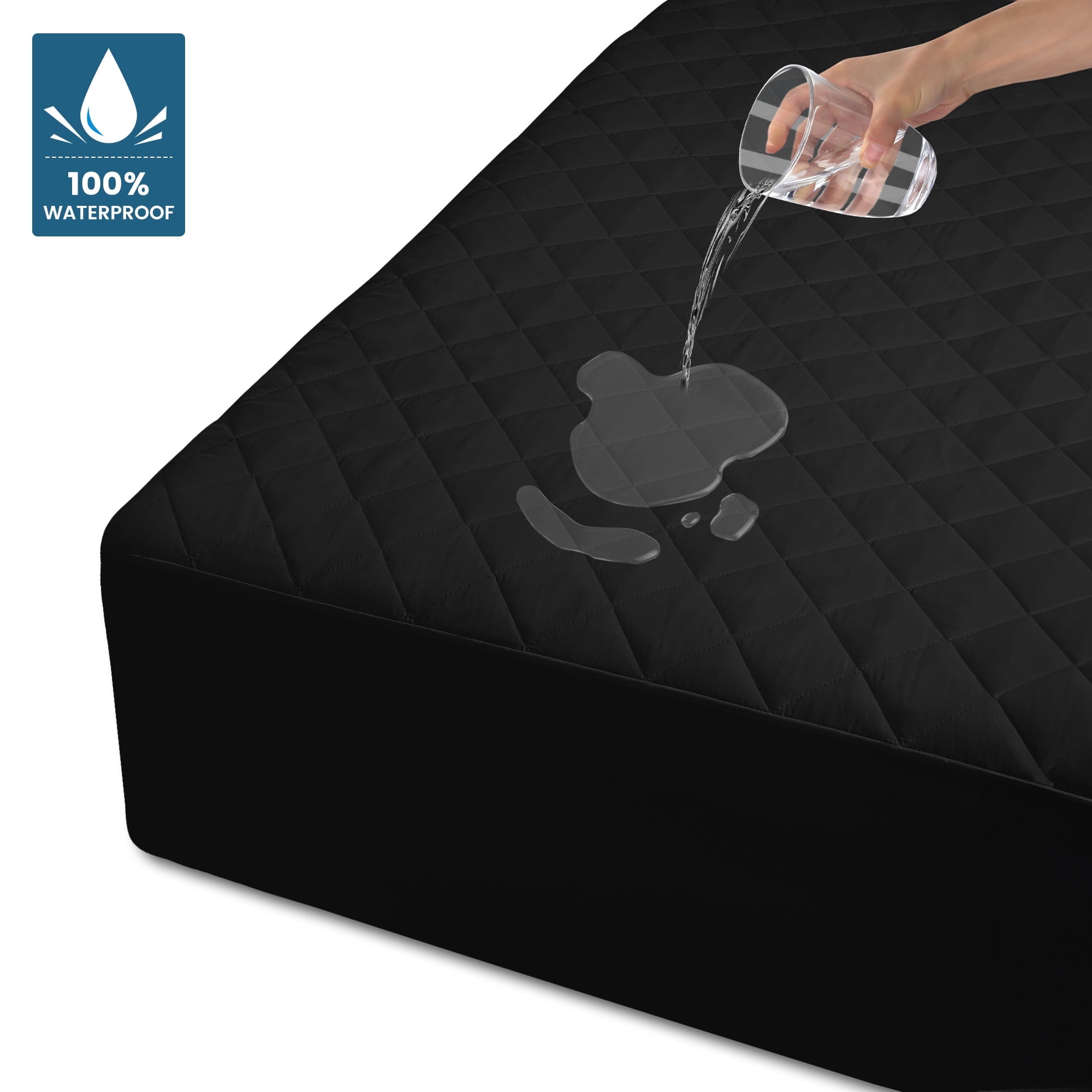 WISHEAD Queen Mattress Protector 100% Waterproof Mattress Topper ...