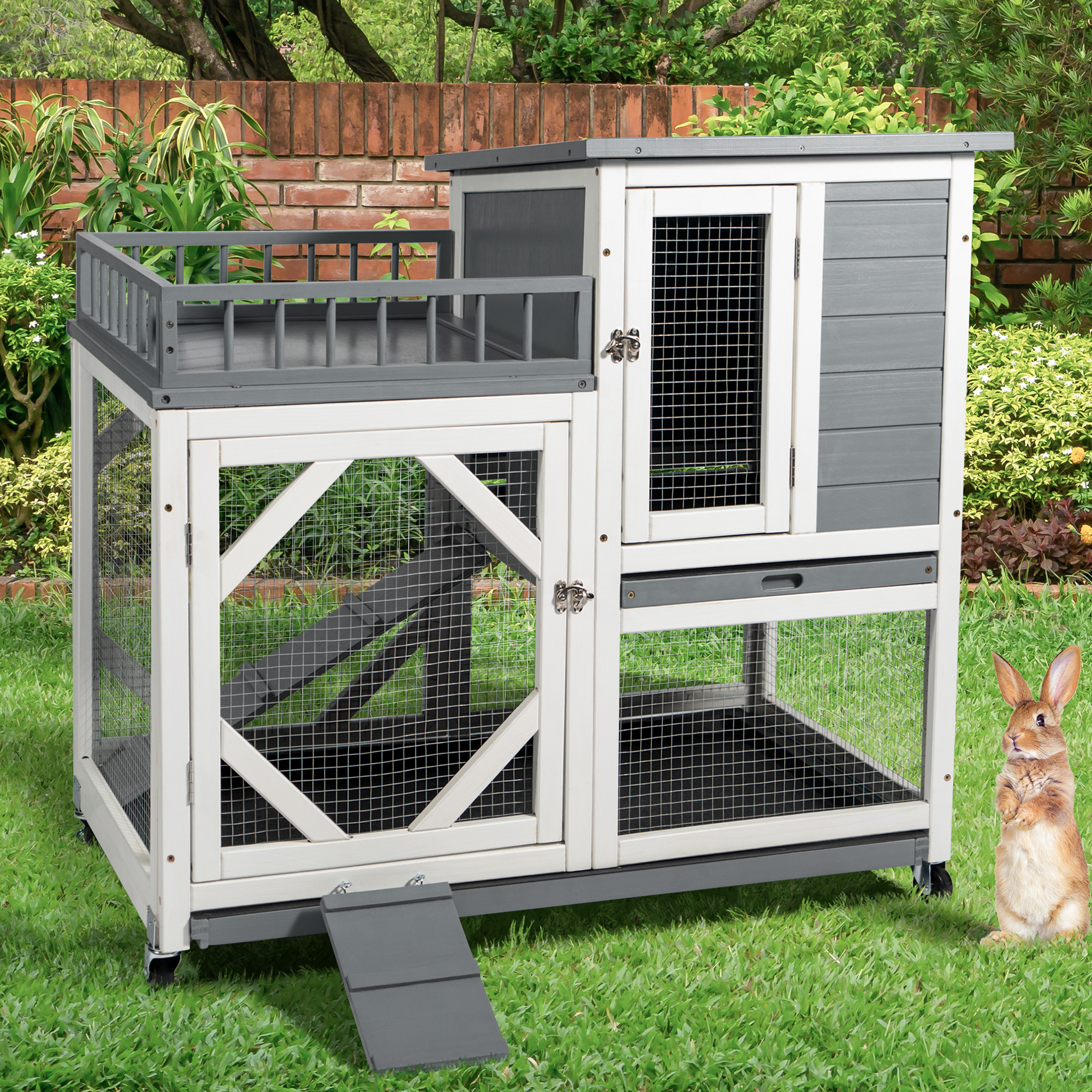 YML WNB5 Assembled Wooden Nest Box for Outside Mount with Dowel, Large ...