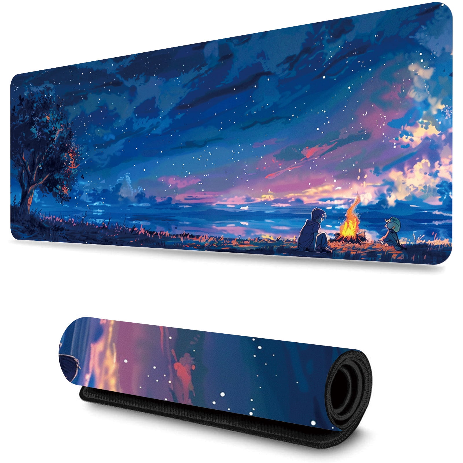 WISHTIME Large Gaming Mouse Pad, 31.5 x 11.8 × 0.08 in with Stitched ...