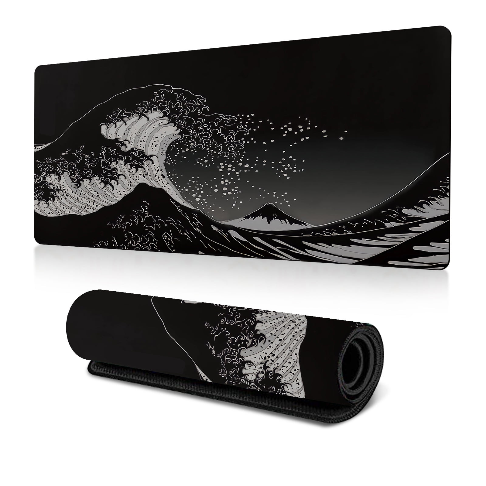 WISHTIME Large Gaming Mouse Pad for Desk, Desk Mat with Seamed Edges ...