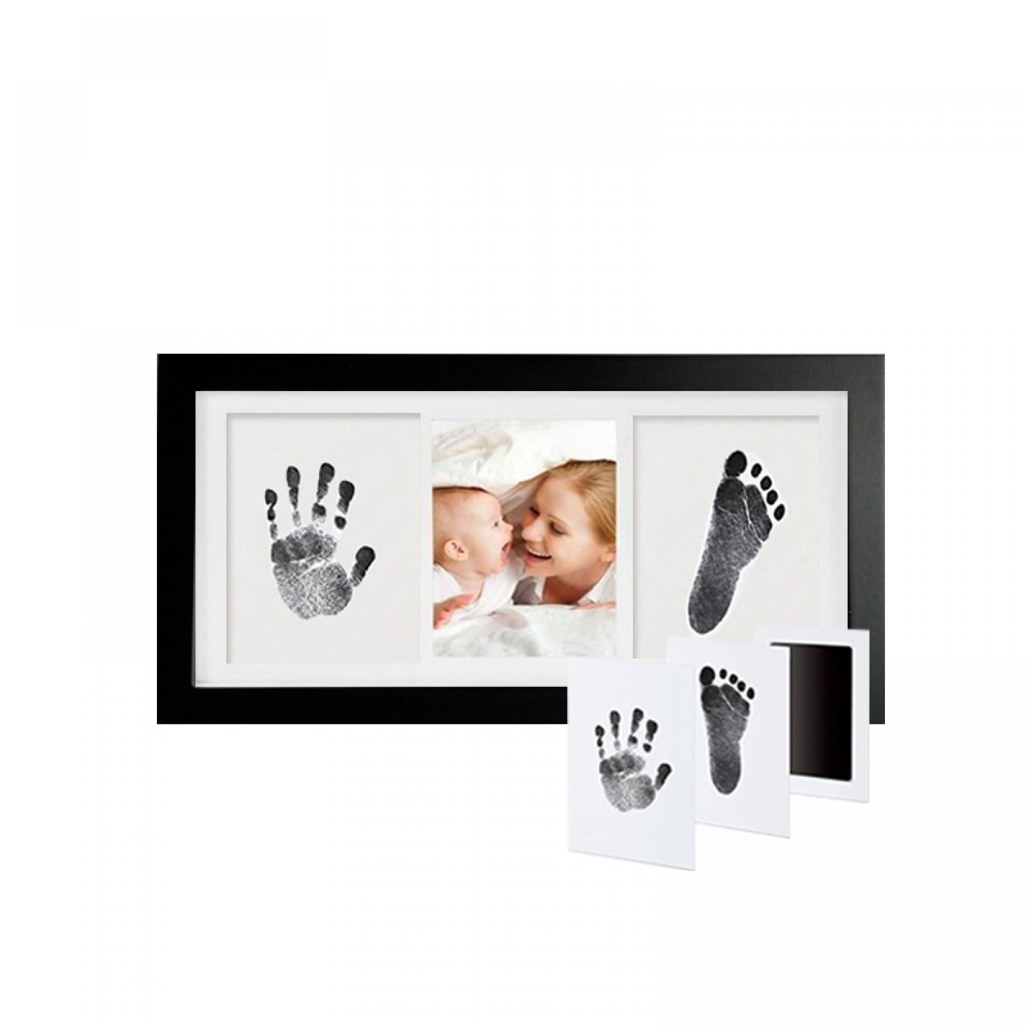 Wisolt Baby Hand and Footprint Frame - Black, 1st Year Keepsake, for ...