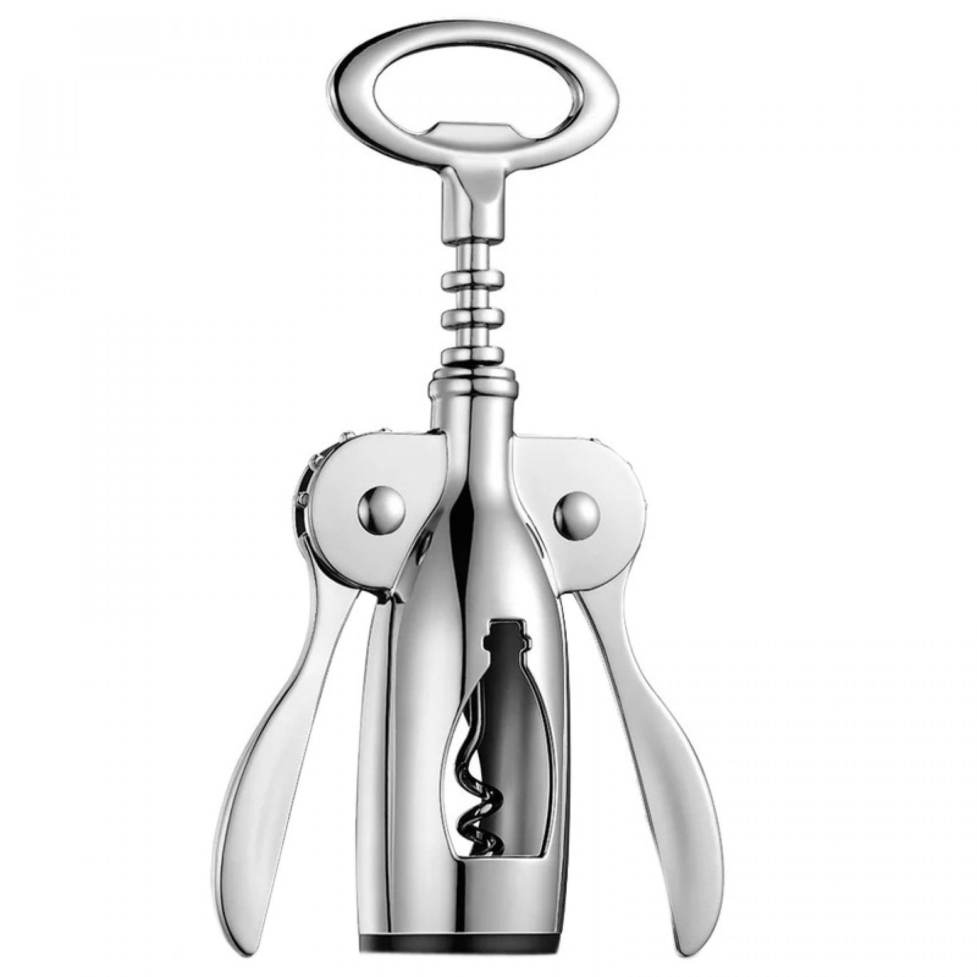 Wisolt Manual Wine Opener,2-in-1 Corkscrew,Stainless Steel Winged ...