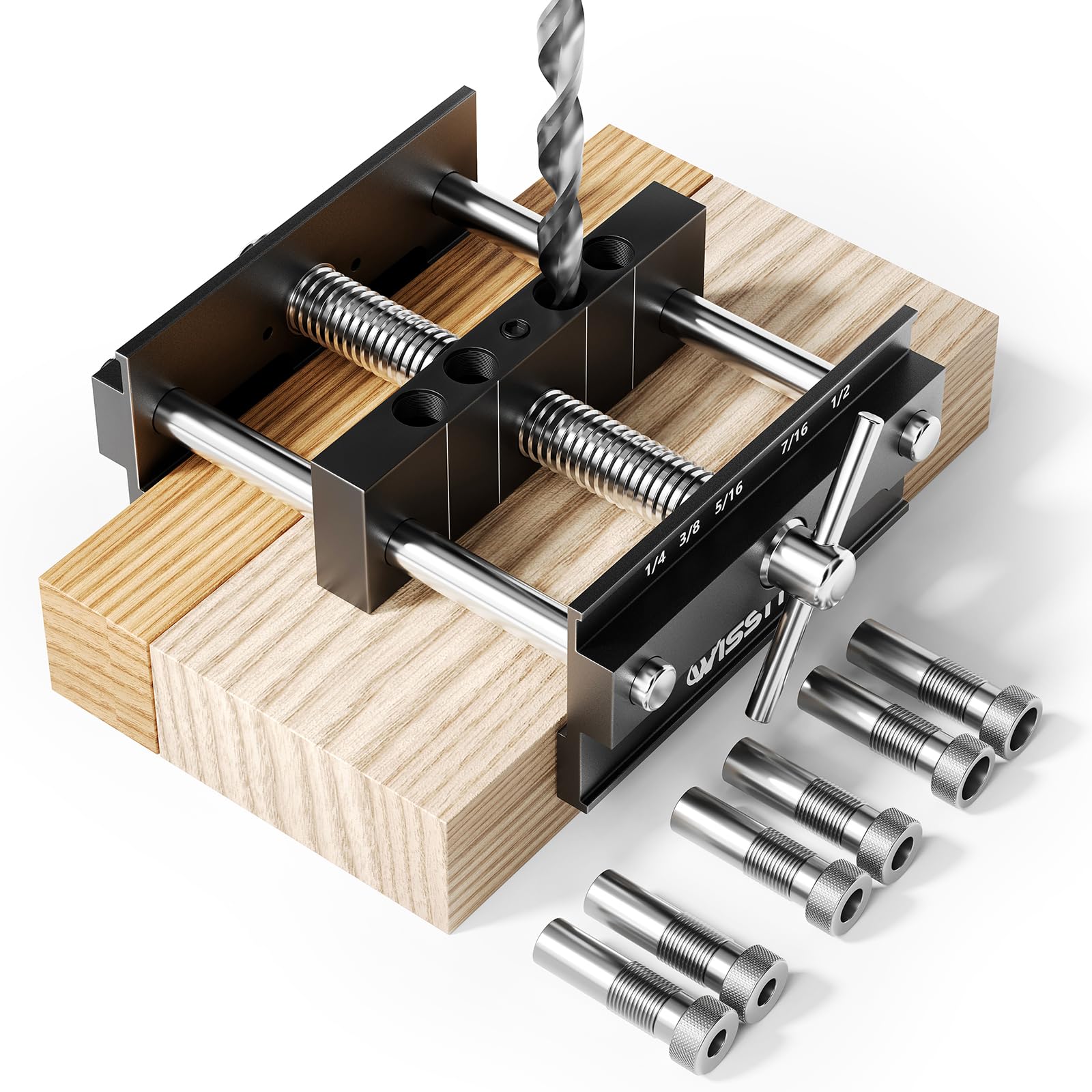 WISSTTE self centering dowel jig Plus 6 inch Widen Wood Dowel Jig ...