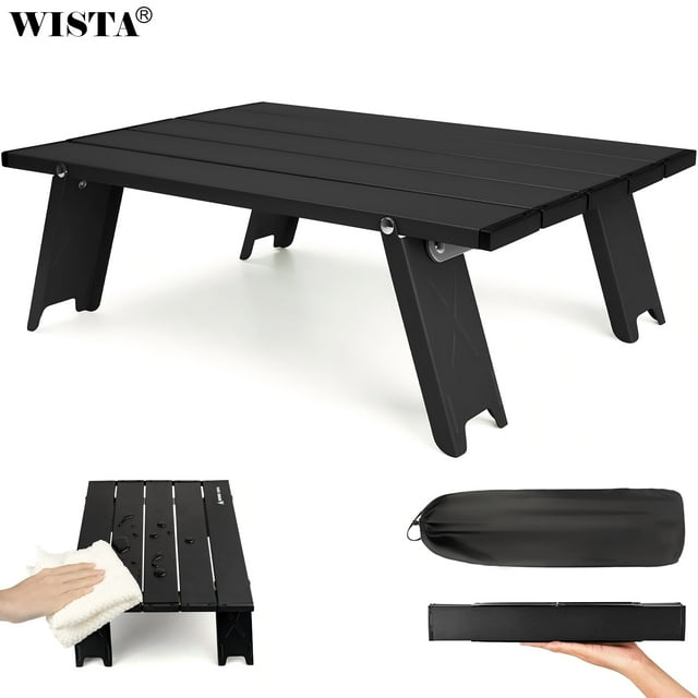 WISTA 1.17 lb Lightweight Folding Camping Table: Durable Portable ...