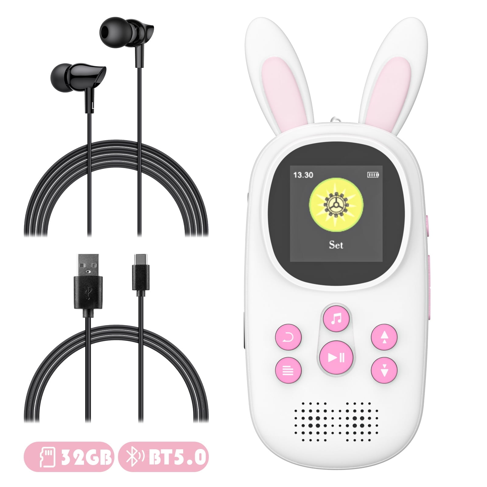 WISTA 32GB MP3 Player for Kids with Bluetooth, Small SD Card, Stopwatch ...