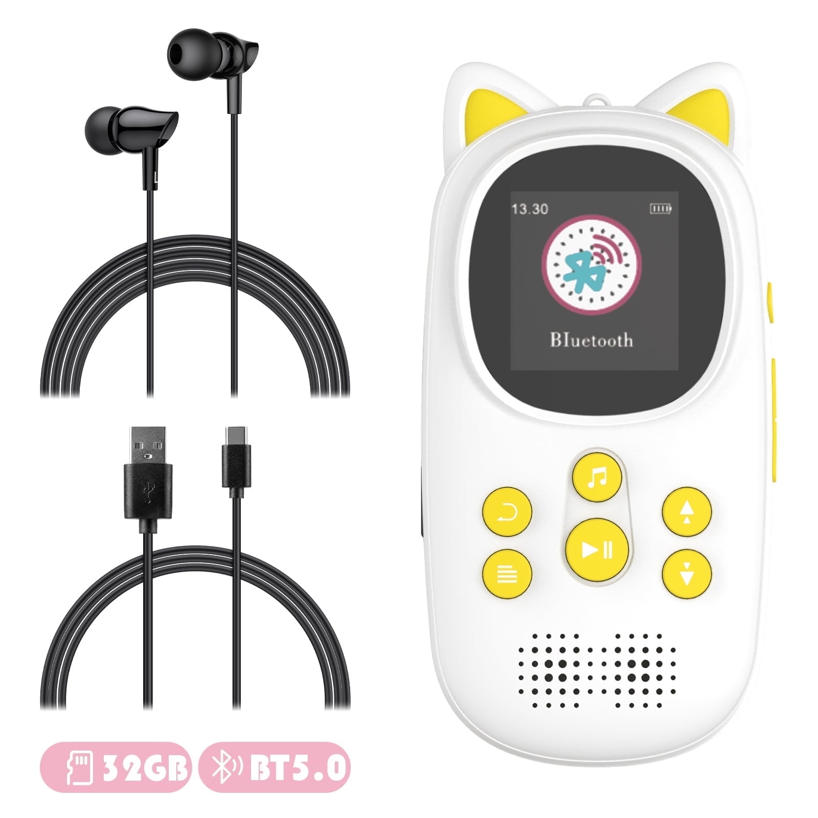 WISTA Portable MP3 Player for Kids, 32GB Bluetooth Lossless Music ...