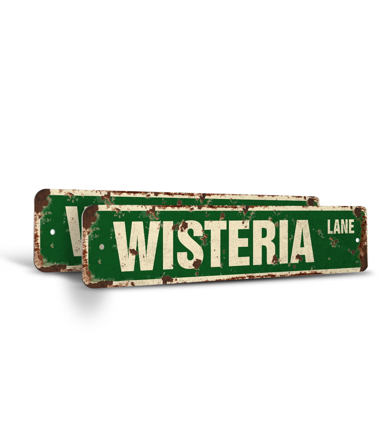 WISTERIA LANE Vintage Style Rustic Street Sign – (2 Pack) New Signs ...